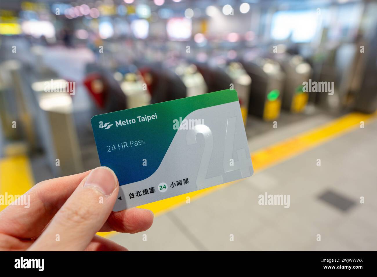 Taipei, Taiwan - Feb 14, 2024 : Taipei Metro 24hr Pass. Once activated ...