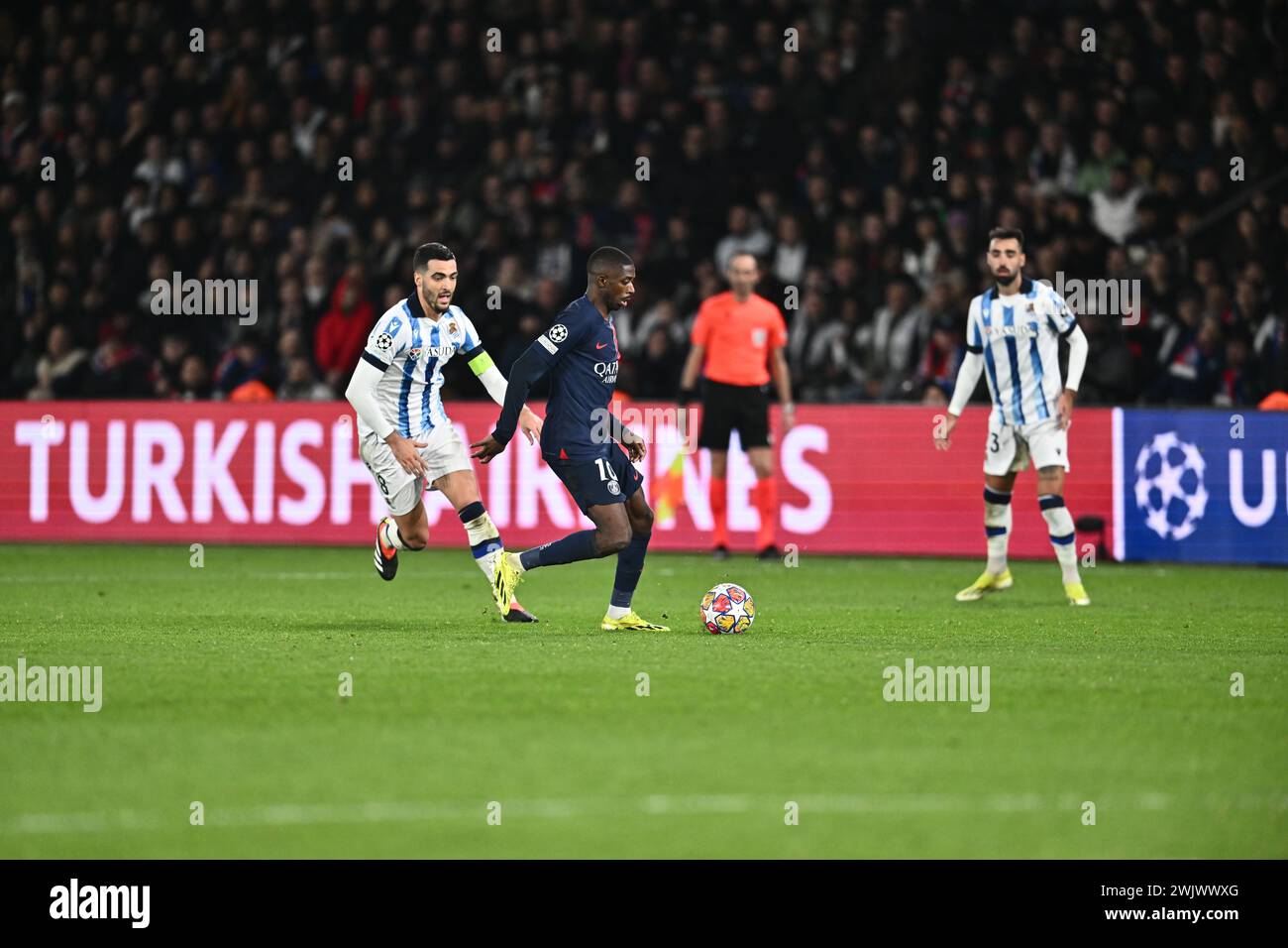 PARIS, FRANCE - FEBRUARY 14: Ousmane Dembele full length body in home ...