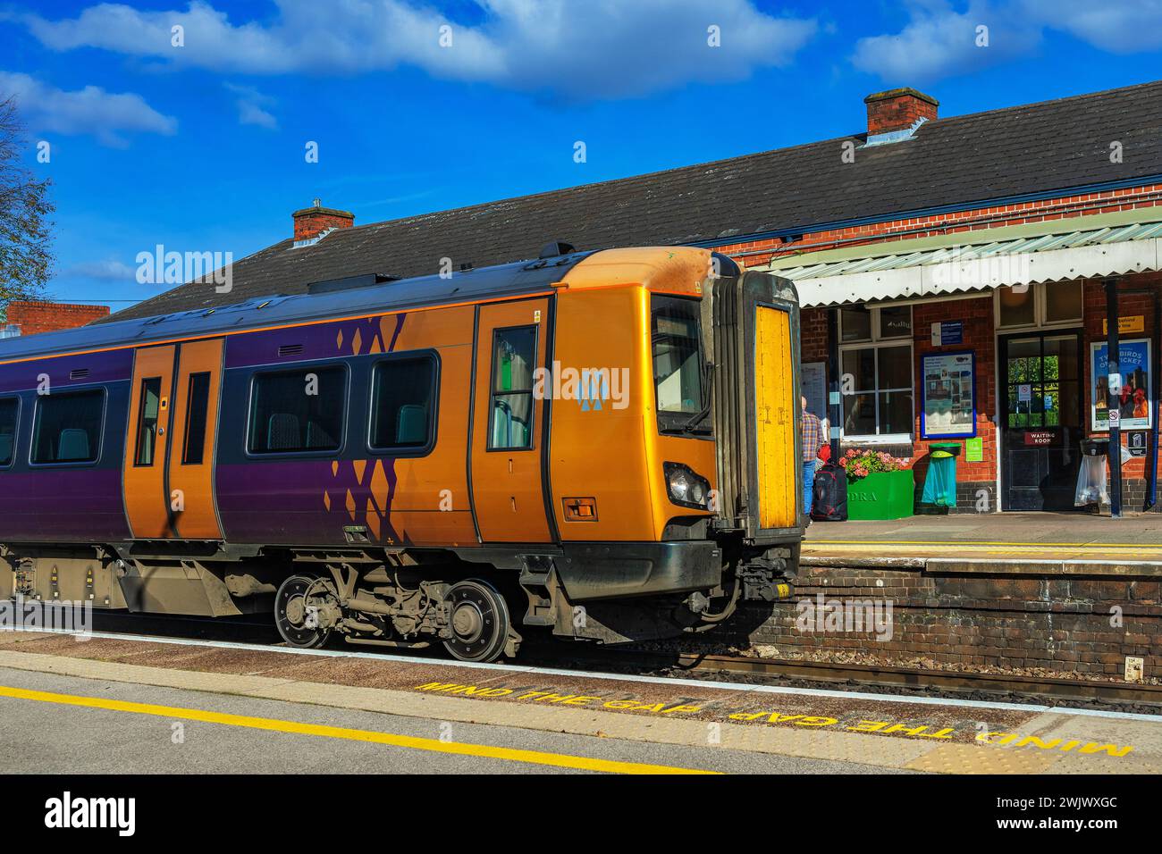 Diesel powered passenger Commuter suburban railway station.west ...