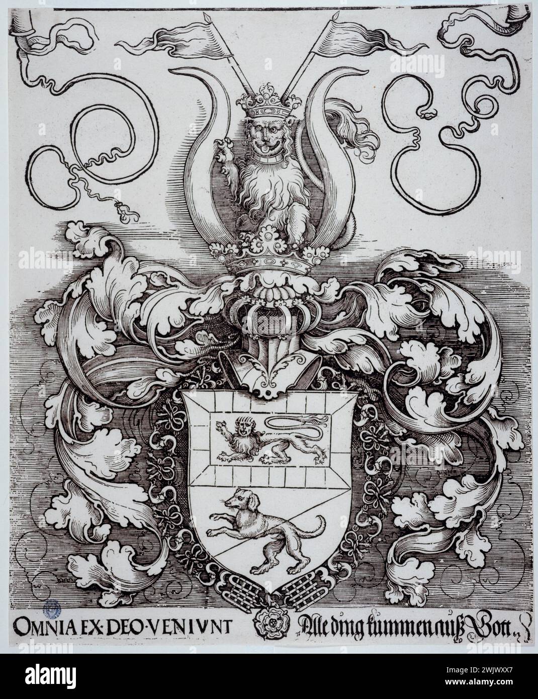 Albrecht Dürer (1471-1528). "The coat of arms of Lorenz Staiber ...