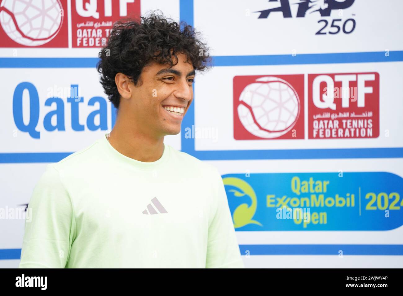 Jordan’s Abdullah Shelbayh during the draw ceremony of the Qatar ...