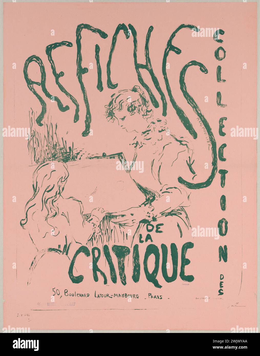 Marc Mouclier. "Collection of criticism posters". Lithography, 1890 ...