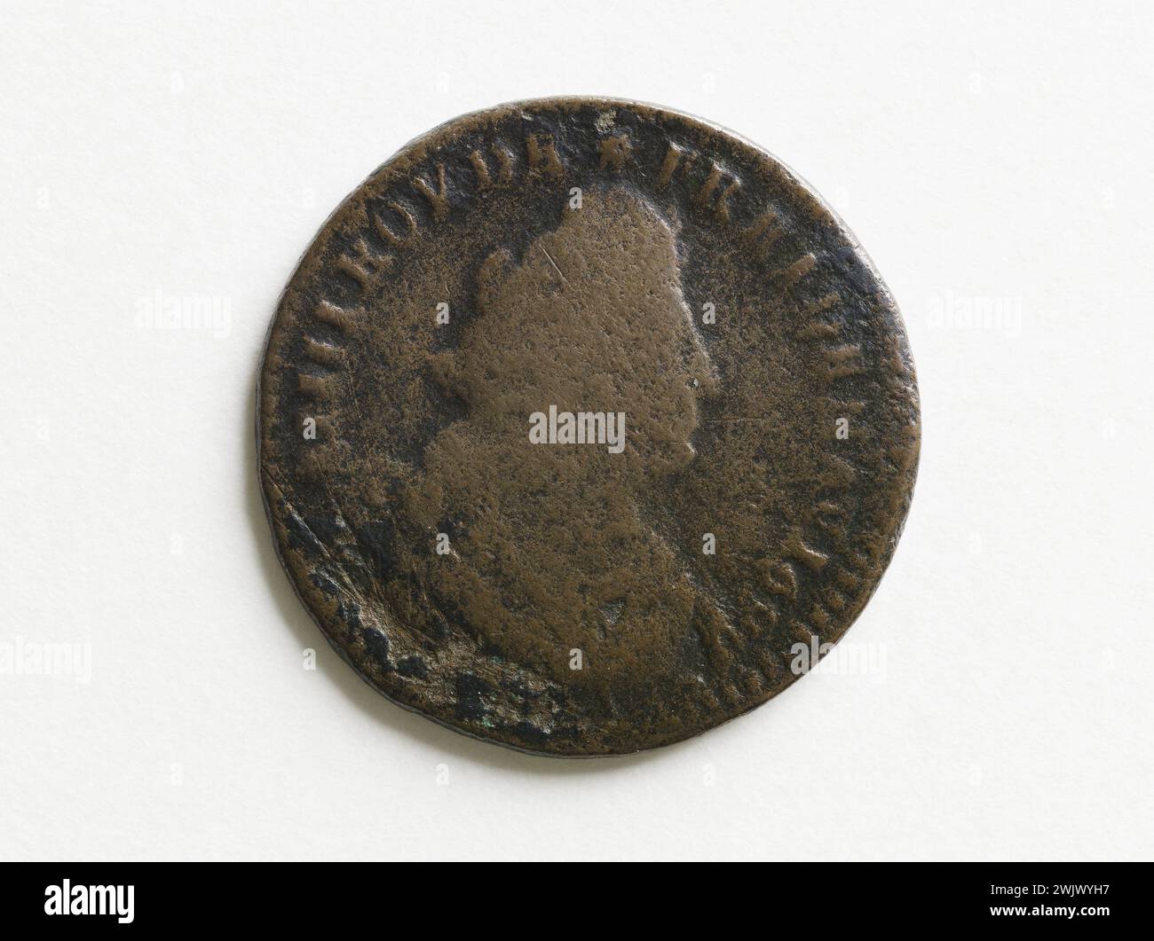Anonymous. Liard of Copper of Louis XIV. Copper, 1694. Paris ...