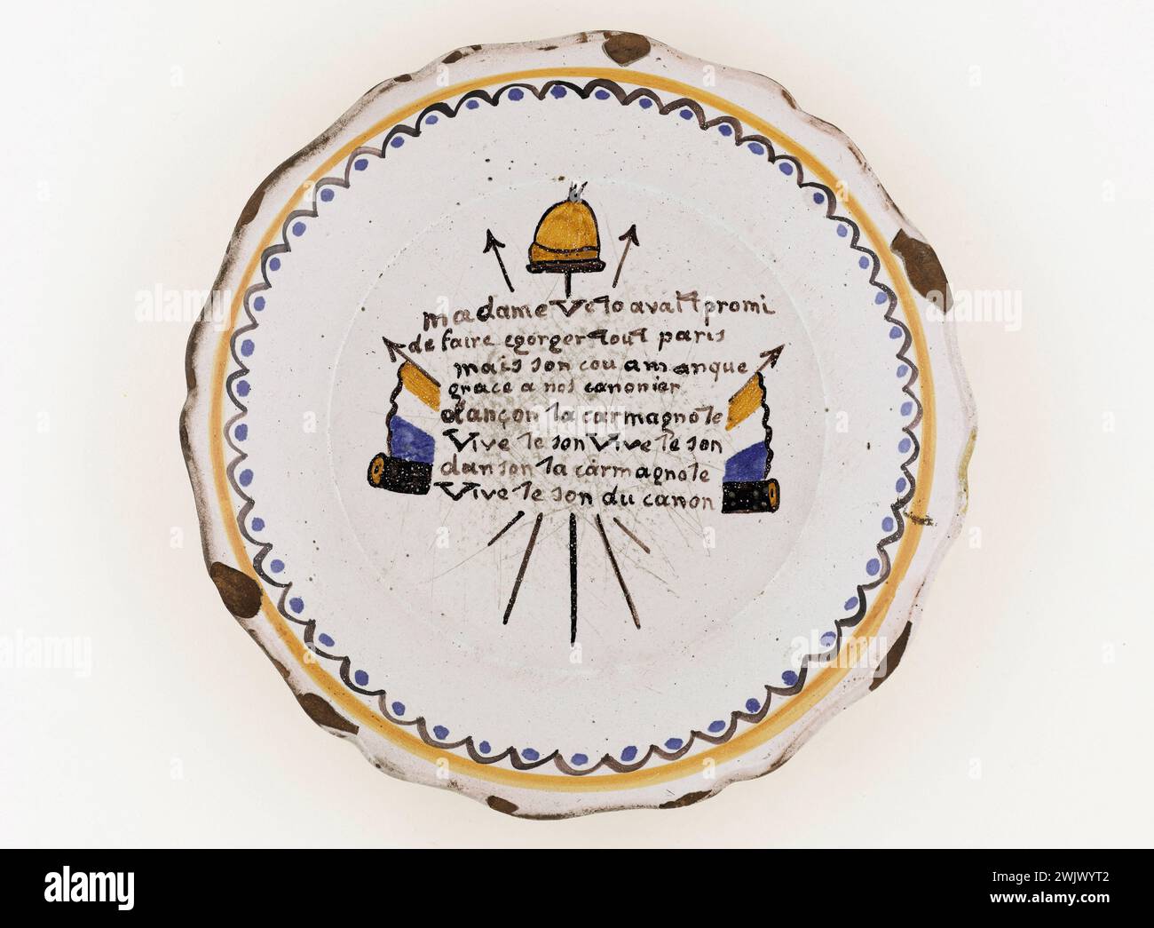 Anonymous. Carmagnole plate. Earthenware. Paris, Carnavalet museum ...