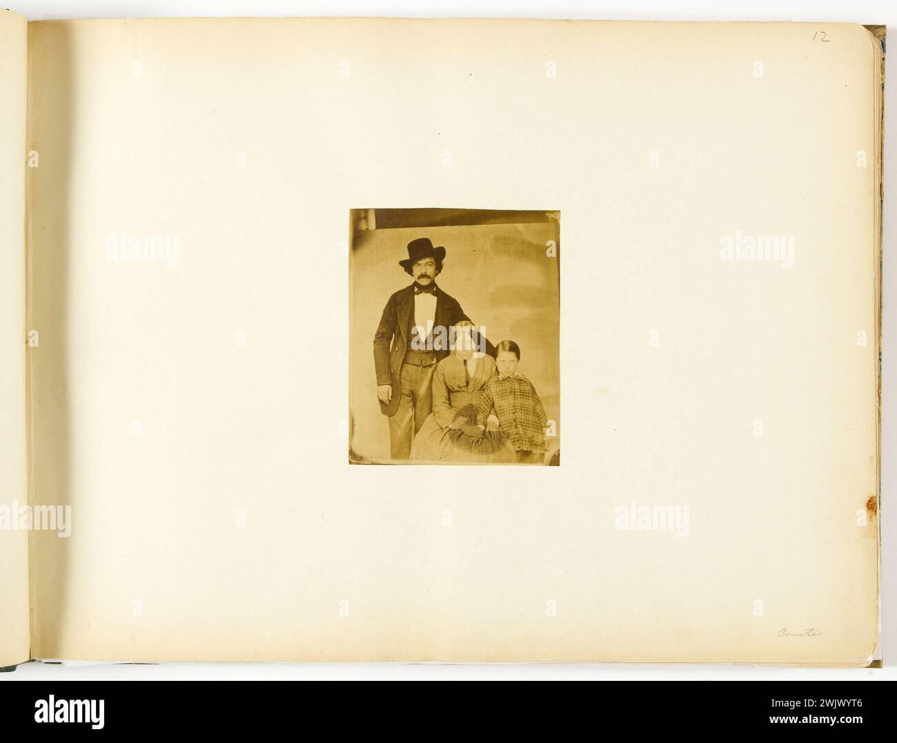 Anonymous. "Album Asplet", folio 12. "Photography of a family of proscribed". Paper. 1854-1856 ...