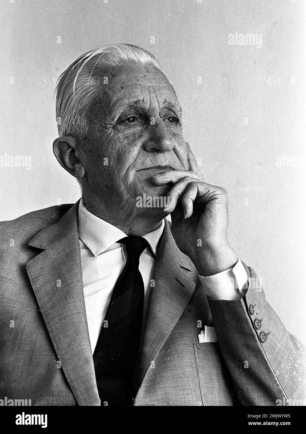 Arturo Umberto Illia, Argentine politician and former president, at his ...