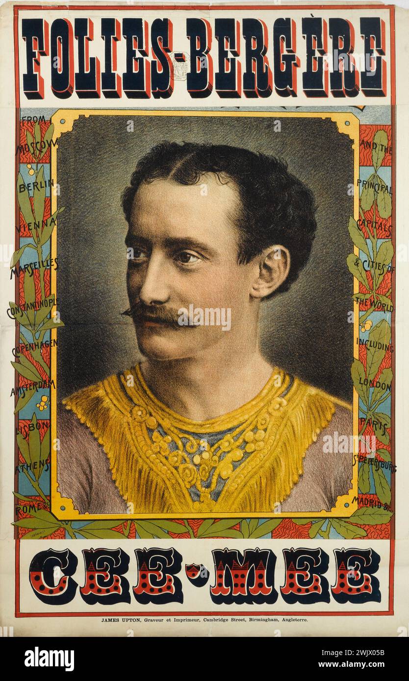 J. Upton. Folies-Bergère, CEE-MEE. Poster. Color lithography. Paris ...