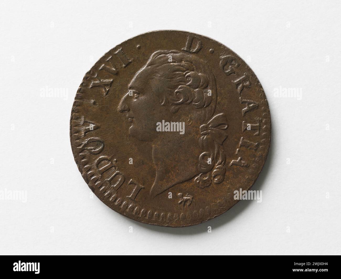 Benjamin Duvivier (1730-1819). Copper floor of Louis XVI, 1791. Cuper ...