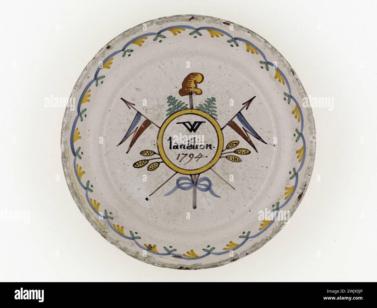 Anonymous. Plate. Earthenware. Paris, Carnavalet museum. 71680-48 ...