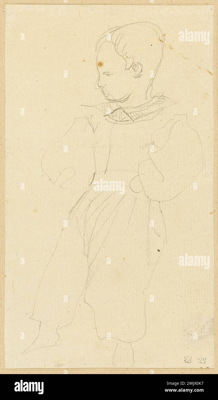 Achille Devéria (1800-1857). "Charles Hugo". Graphite pencil on paper ...