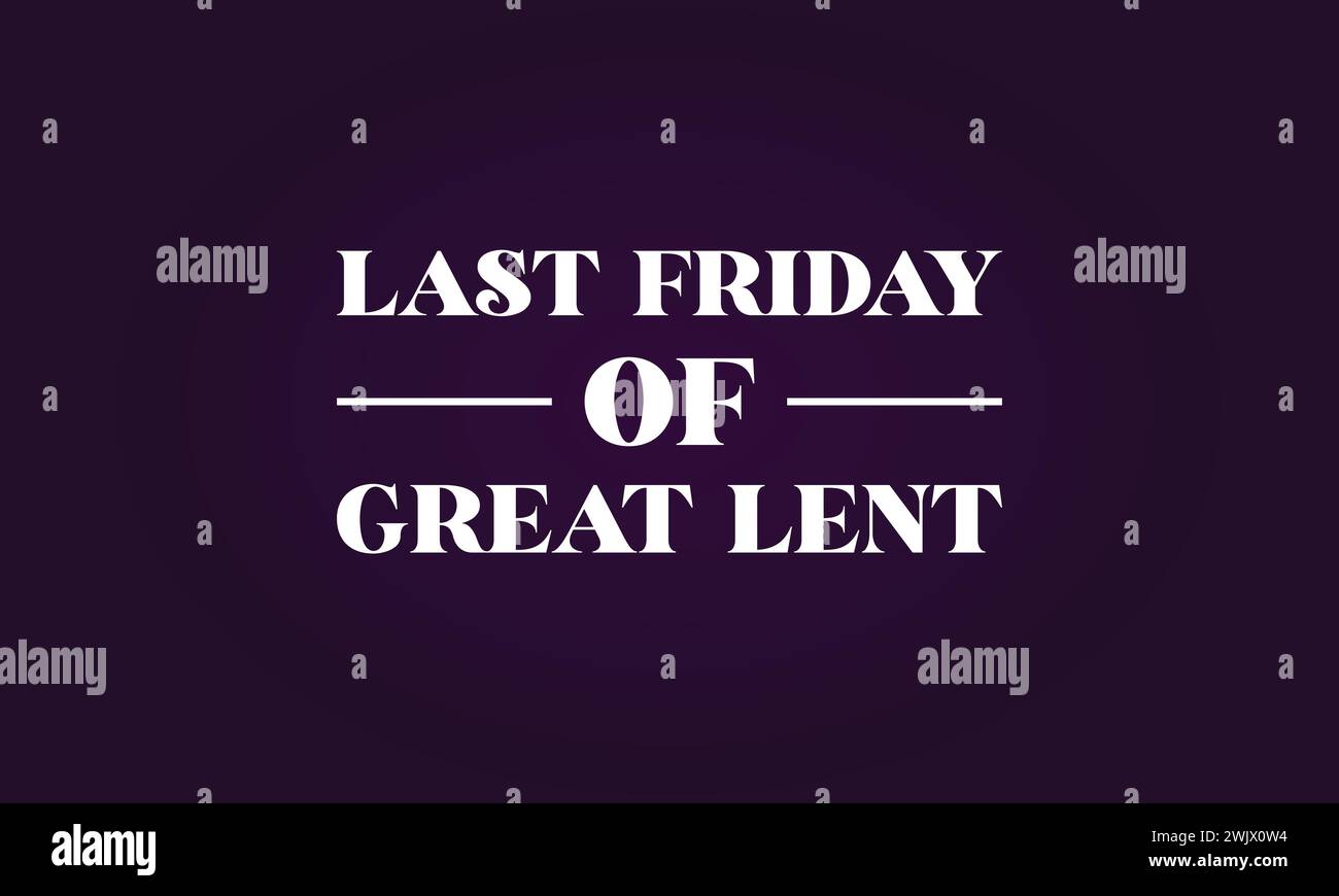Friday of lent Stock Vector Images - Alamy