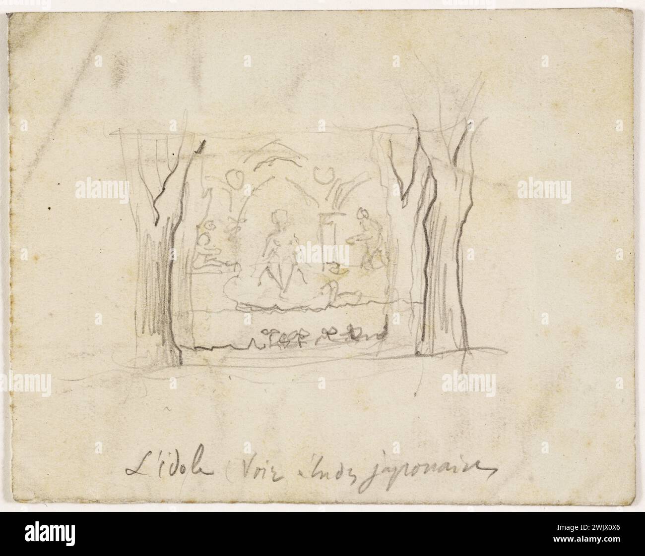 Arthur-Joseph Guéniot (1866-1951). The idol. Graphite pencil. Museum of ...