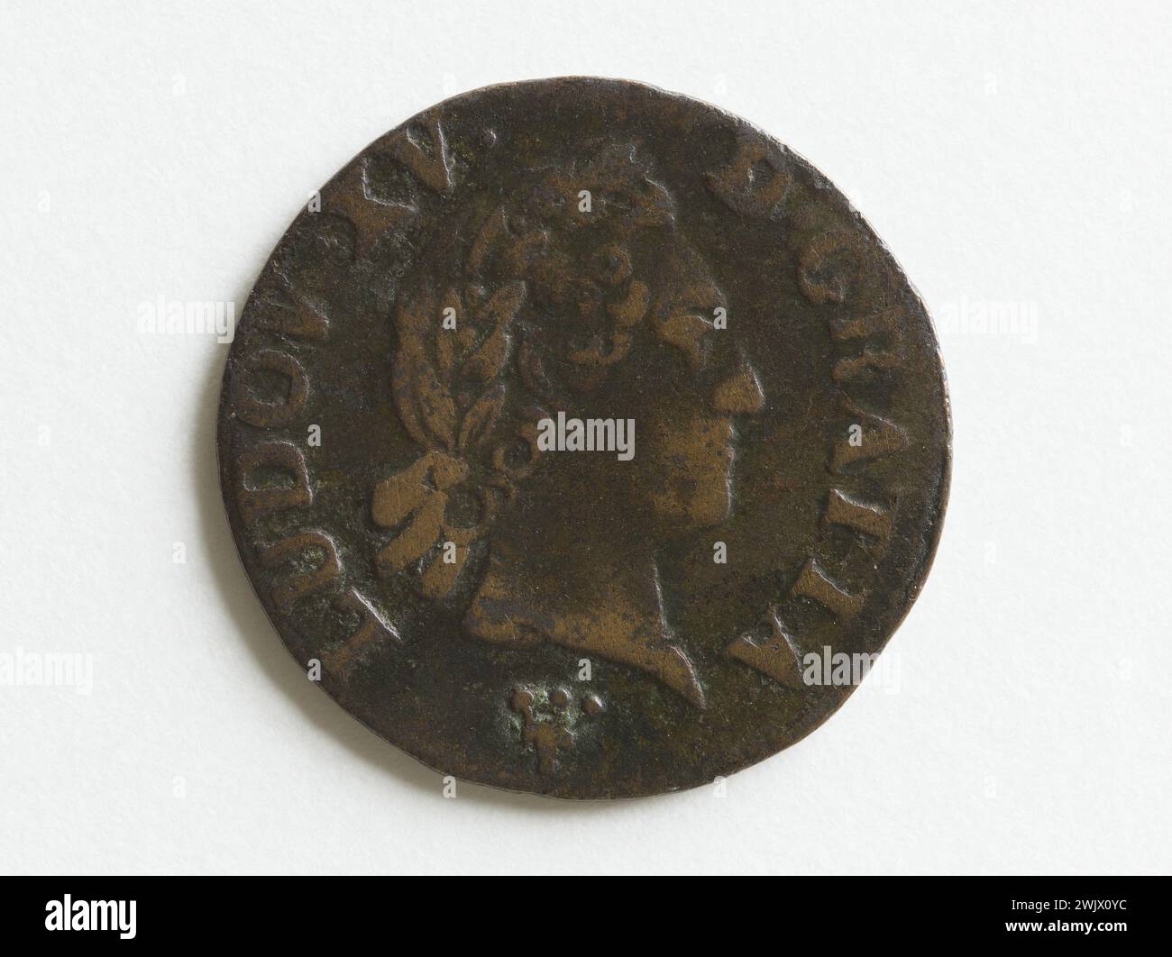 Charles Norbert Roettiers (1720-1772). Liard dit "to the old head" of ...