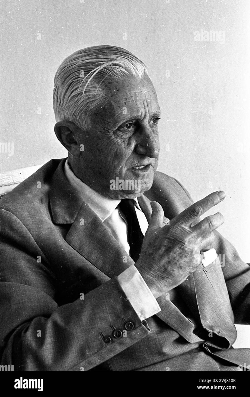 Arturo Umberto Illia, Argentine politician and former president, at his ...