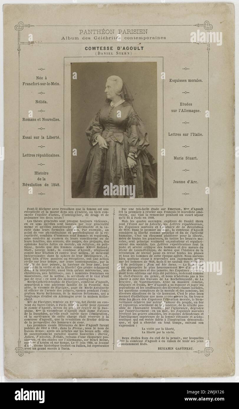 The Countess of Agoult (Marie Catherine Sophie de Flavigny, known as ...