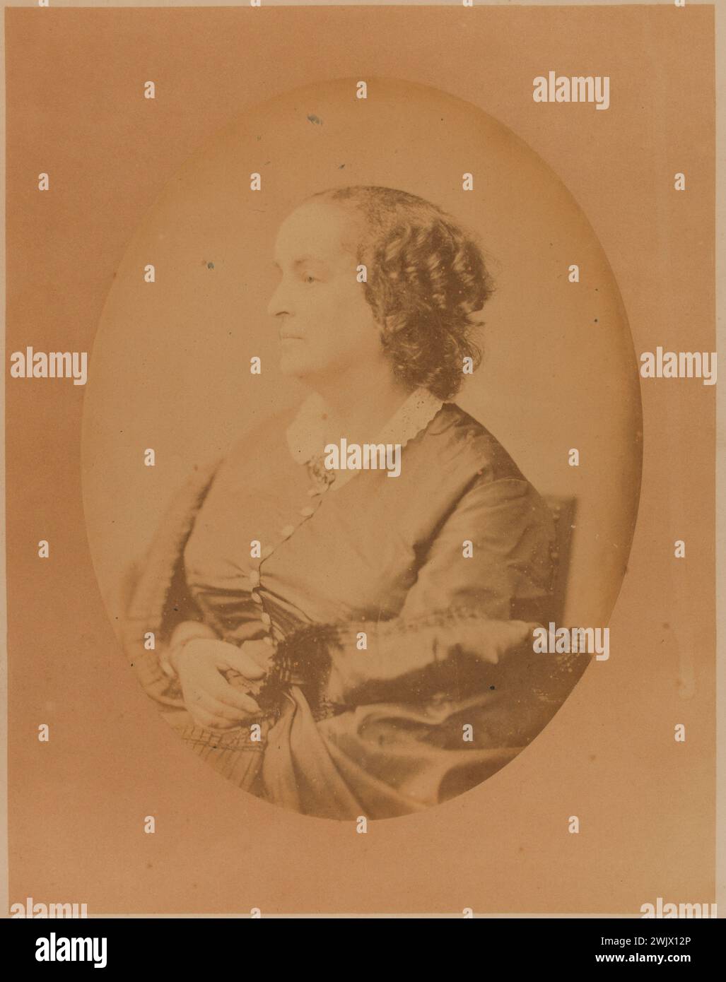 Small, stone. "Madame Adèle Hugo". Albumin paper draw. 1865-1865. Paris ...