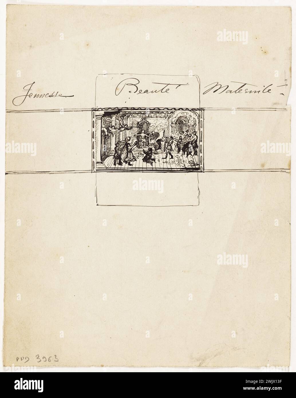 Arthur-Joseph Guéniot (1866-1951). The triumph of beauty. Feather ...