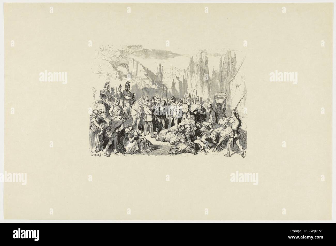 Gustave Doré (1832-1883). "Italian campaign. Exaltation of the ...