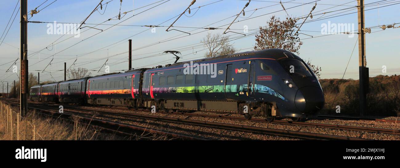 Hull Trains 802304, William Wilberforce, Paragon train, East Coast Main ...