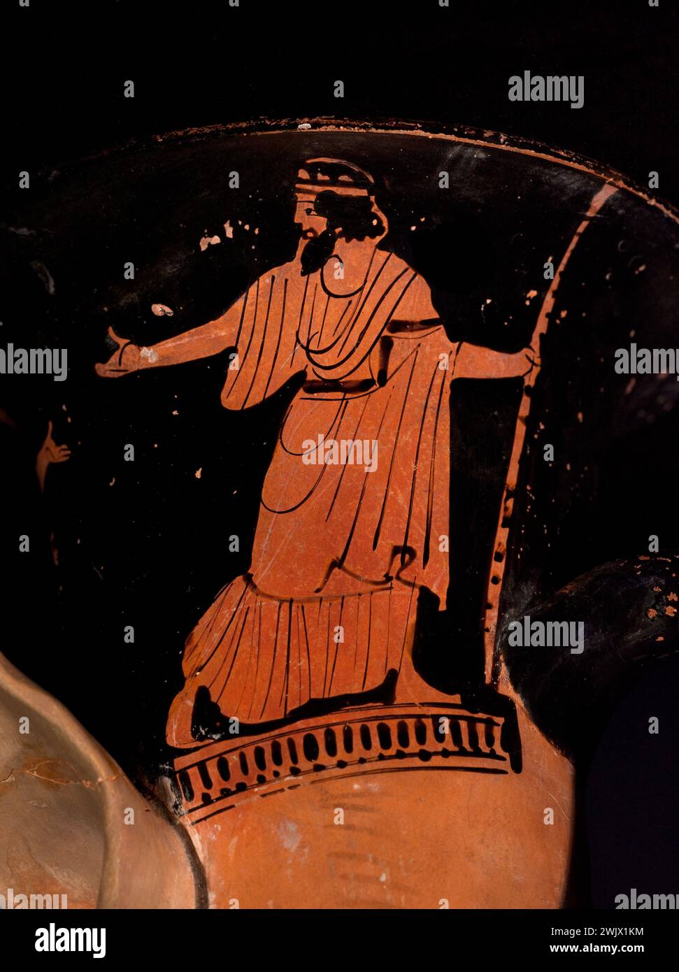 Carlsruhe painter. Rhyton in the shape of a greyhound head. Red figures ...