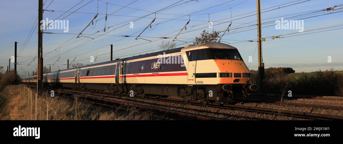 82222 LNER, White Livery train, East Coast Main Line Railway, Grantham ...