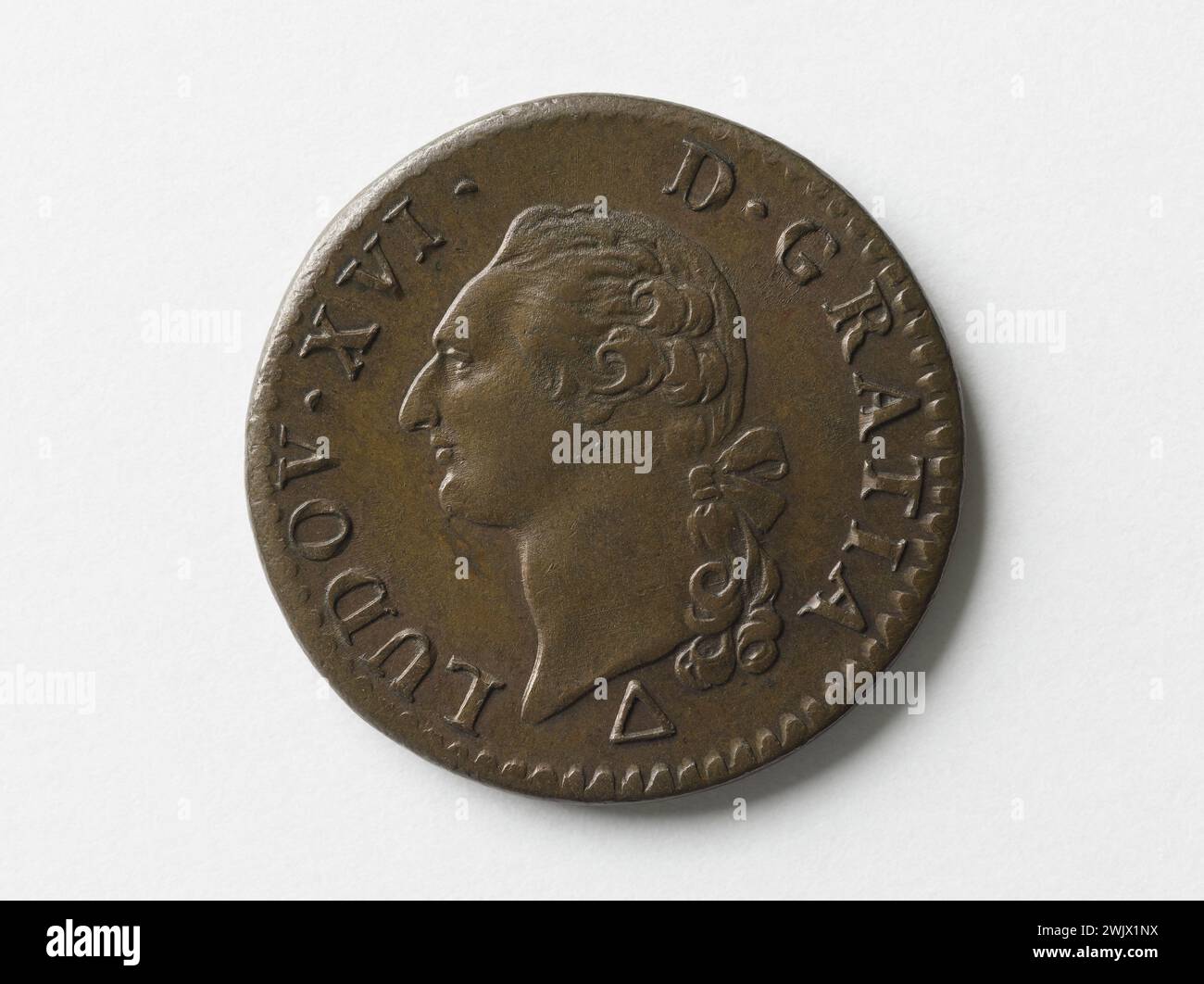 Benjamin Duvivier (1730-1819). Copper floor of Louis XVI, 1791. Cuper ...