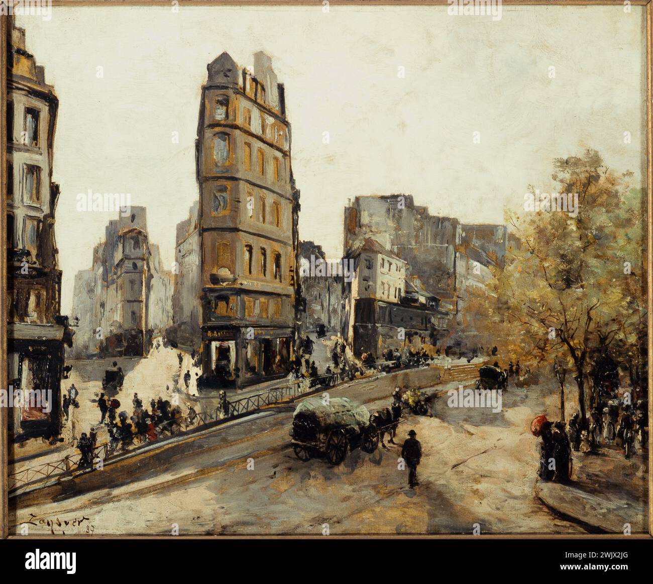 Maurice Emmanuel Lansyer (1835-1893). The streets of the Moon ...