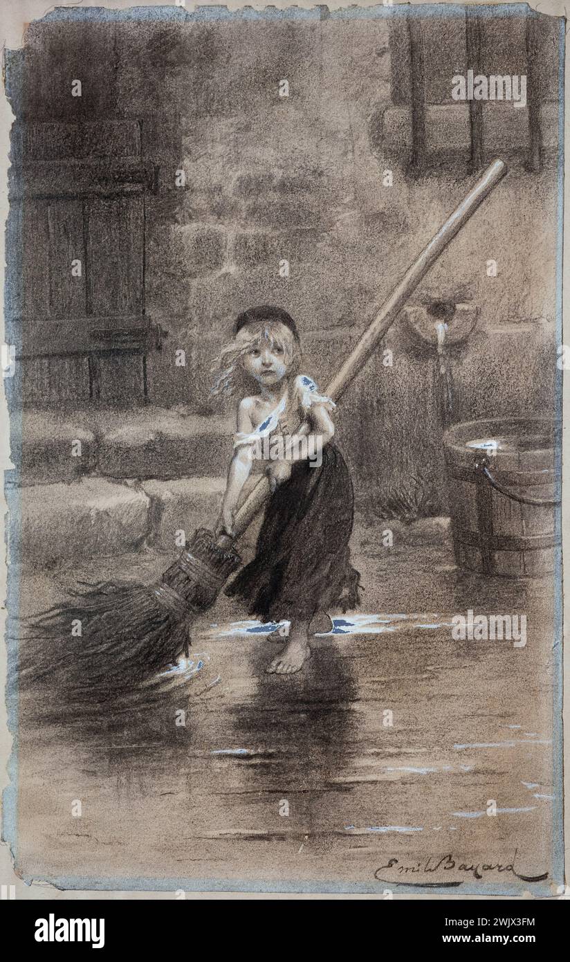 Emile-Antoine Bayard (1837-1891). "Cosette". Illustration for "Les ...