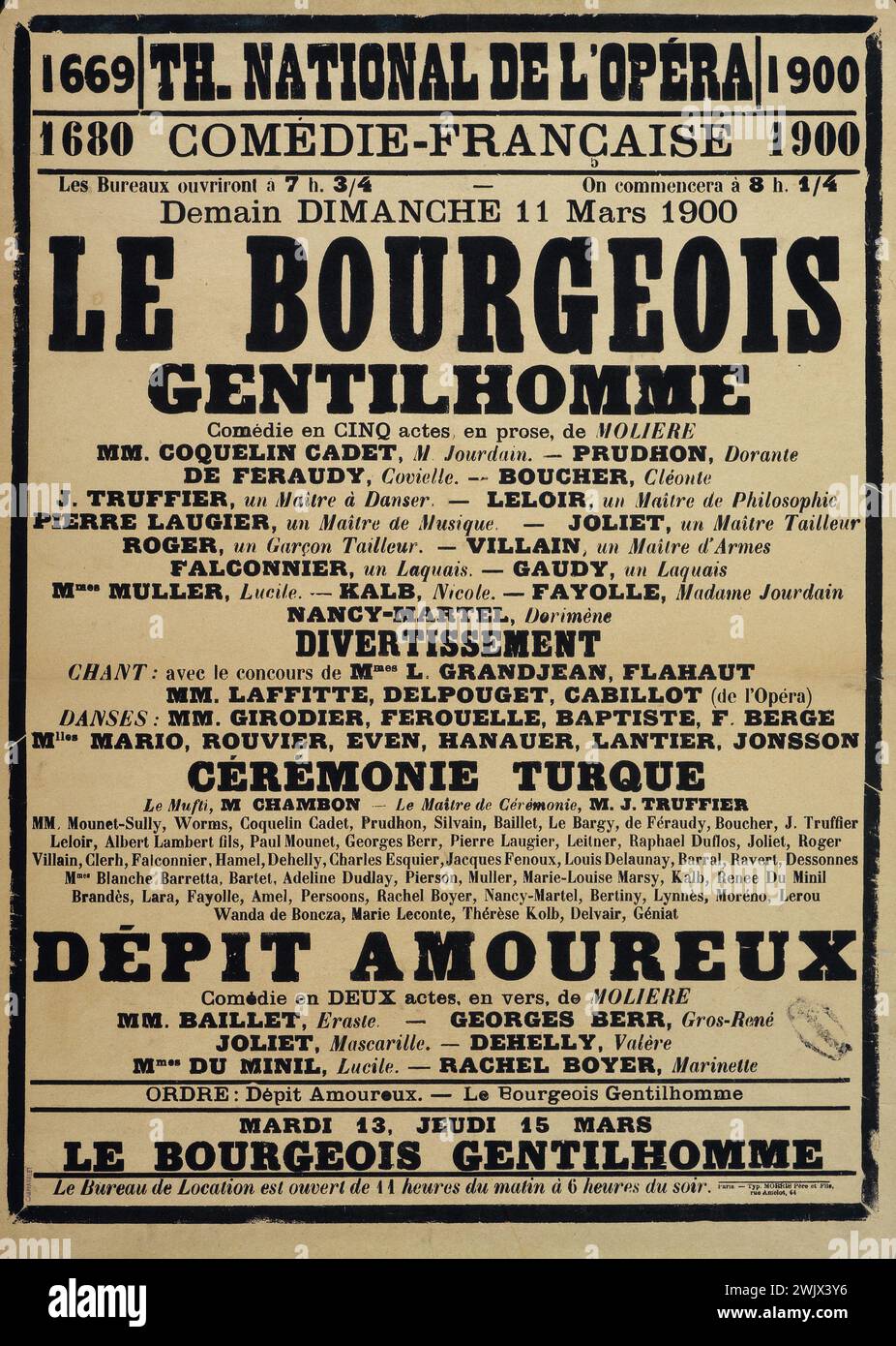 Printing Morris father and son. National Theater of the Opera, Comédie ...