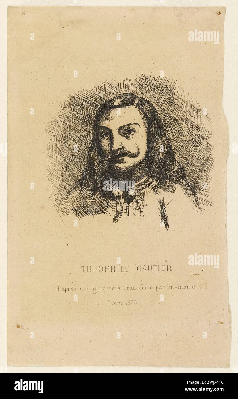 Théophile Gautier (1811-1872). "Théophile Gautier". Engraving, around ...
