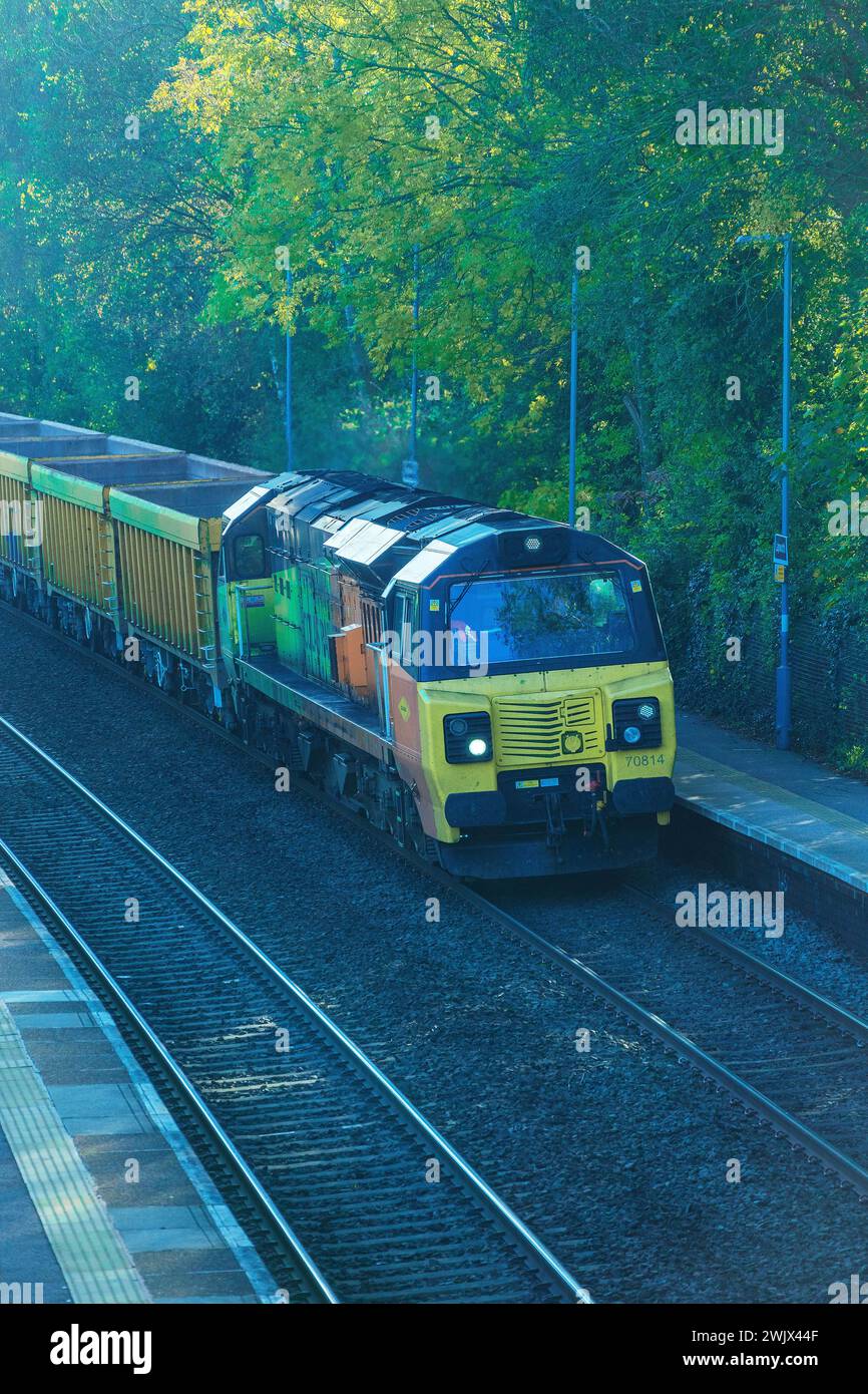 Diesel powered passenger Commuter suburban railway station.west ...