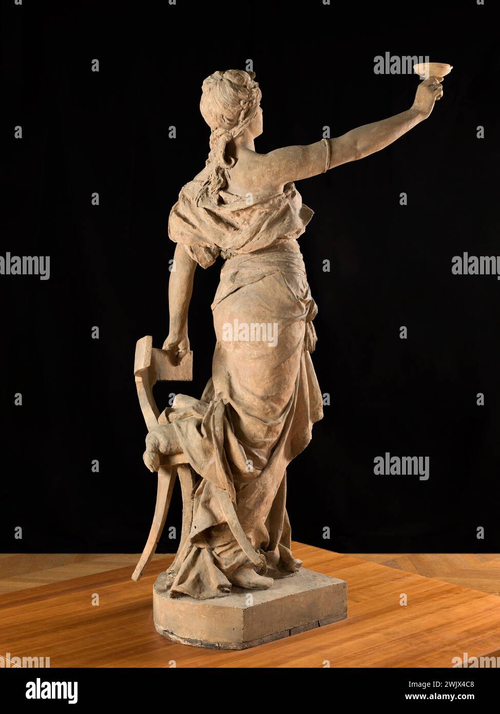 Jean Antoine Marie IDRAC (1849-1884). "The Toast". Patinated plaster ...