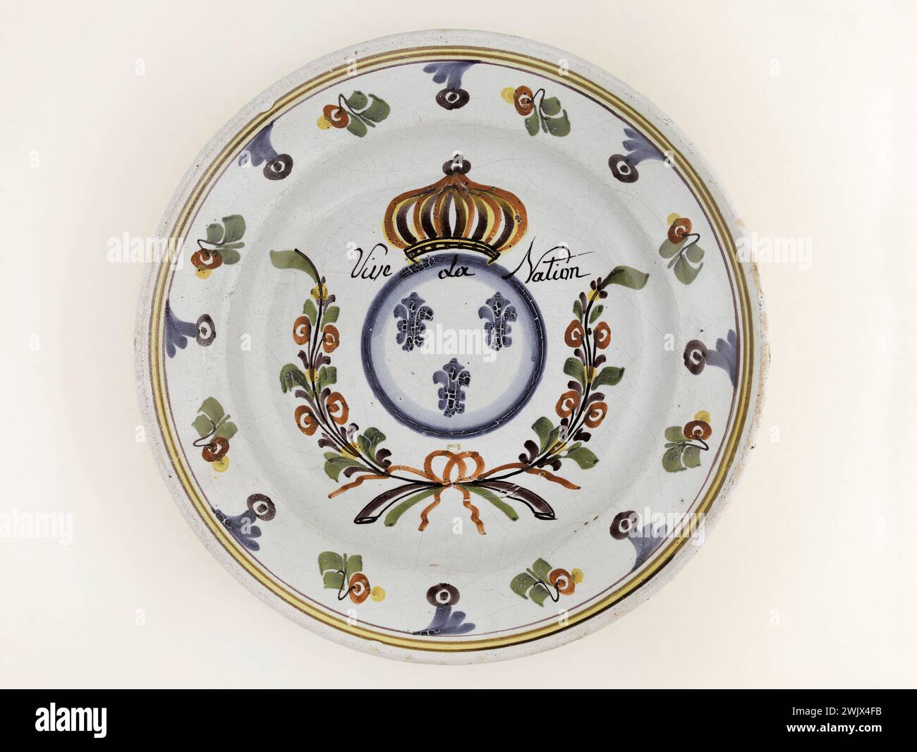 Anonymous. "Long live the nation" dish. Earthenware. 1791-1793. Paris ...