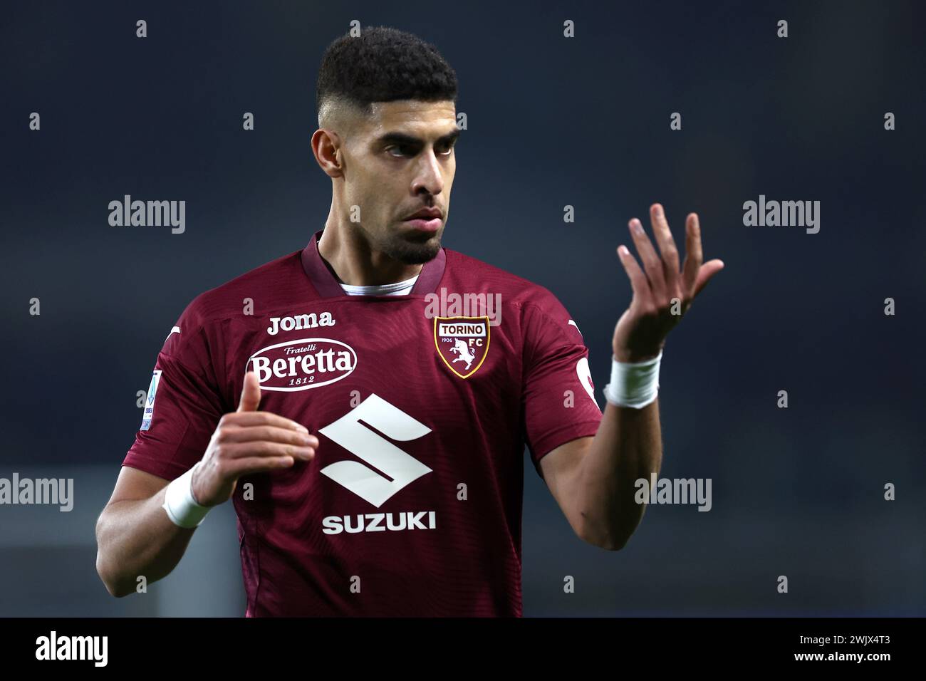 Torino, Italy. 16th Feb, 2024. Adam Masina of Torino Fc gestures during ...