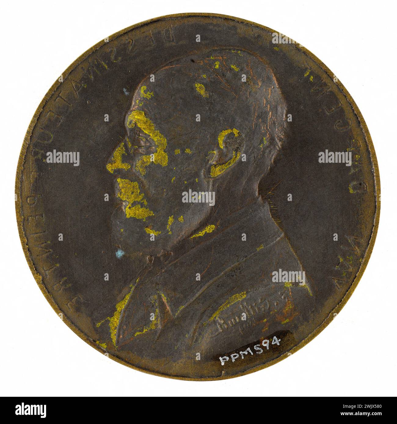 Ferdinand Gilbault (1837-1926). "Yan silver medal". Metal, Bronze, 1899 ...