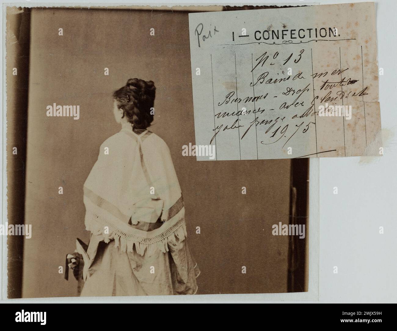 Woman on the back with a shawl. 1870-1875. Anonymous photography ...