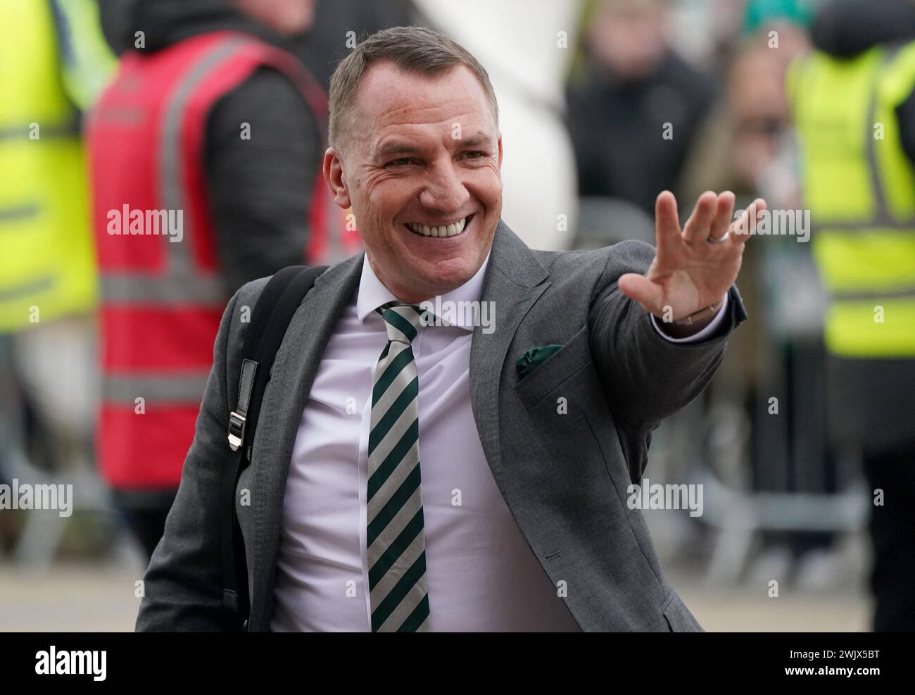 Celtic manager Brendan Rodgers arrives before the cinch Premiership ...