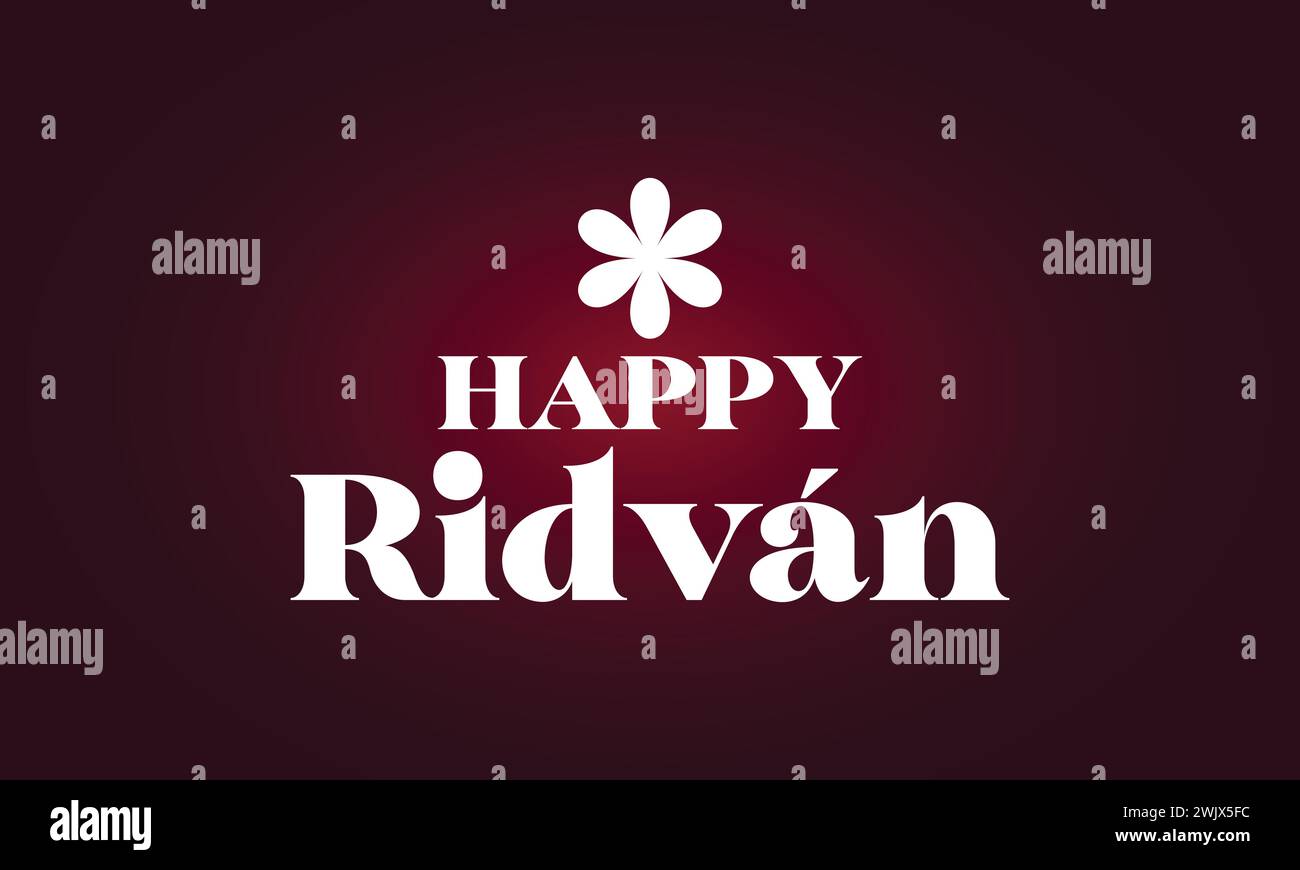 Happy Ridvan Stylish Text illustration Design Stock Vector Image & Art ...