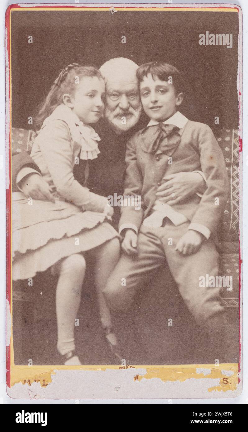 Melandri, Achille. "Victor Hugo with Georges and Jeanne on his knees ...