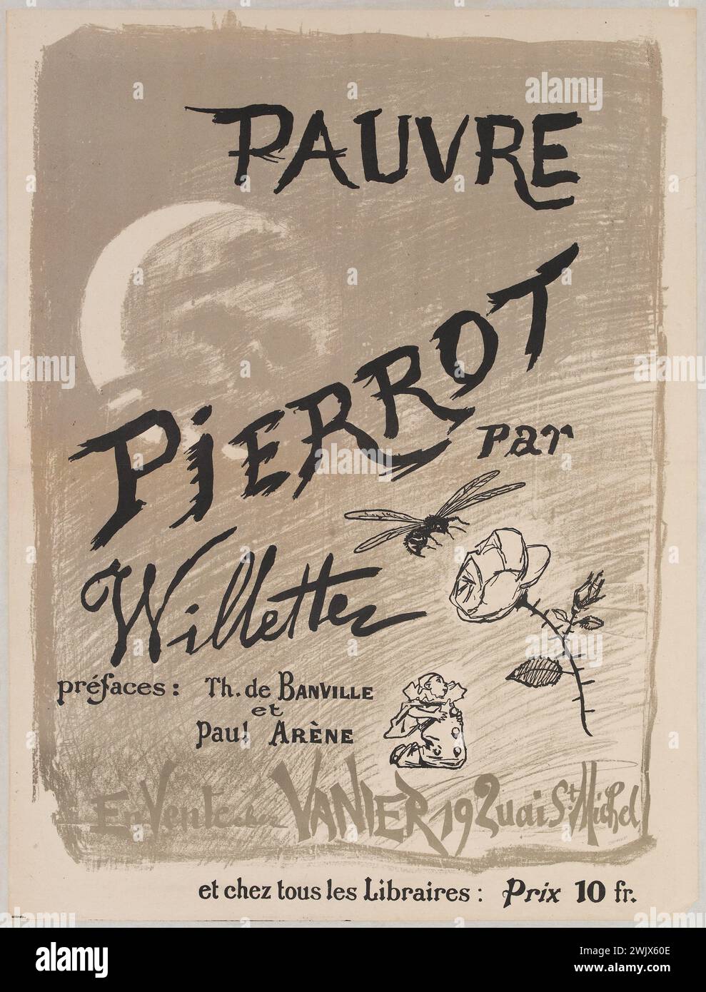 Adolphe Willette. "Poor Pierrot". Lithography, 1880-1900. Paris ...