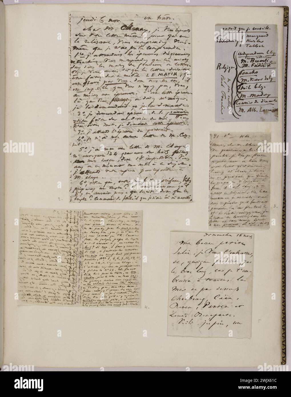 Autograph manuscript of Victor Hugo (1802-1885). Illustrated travel ...