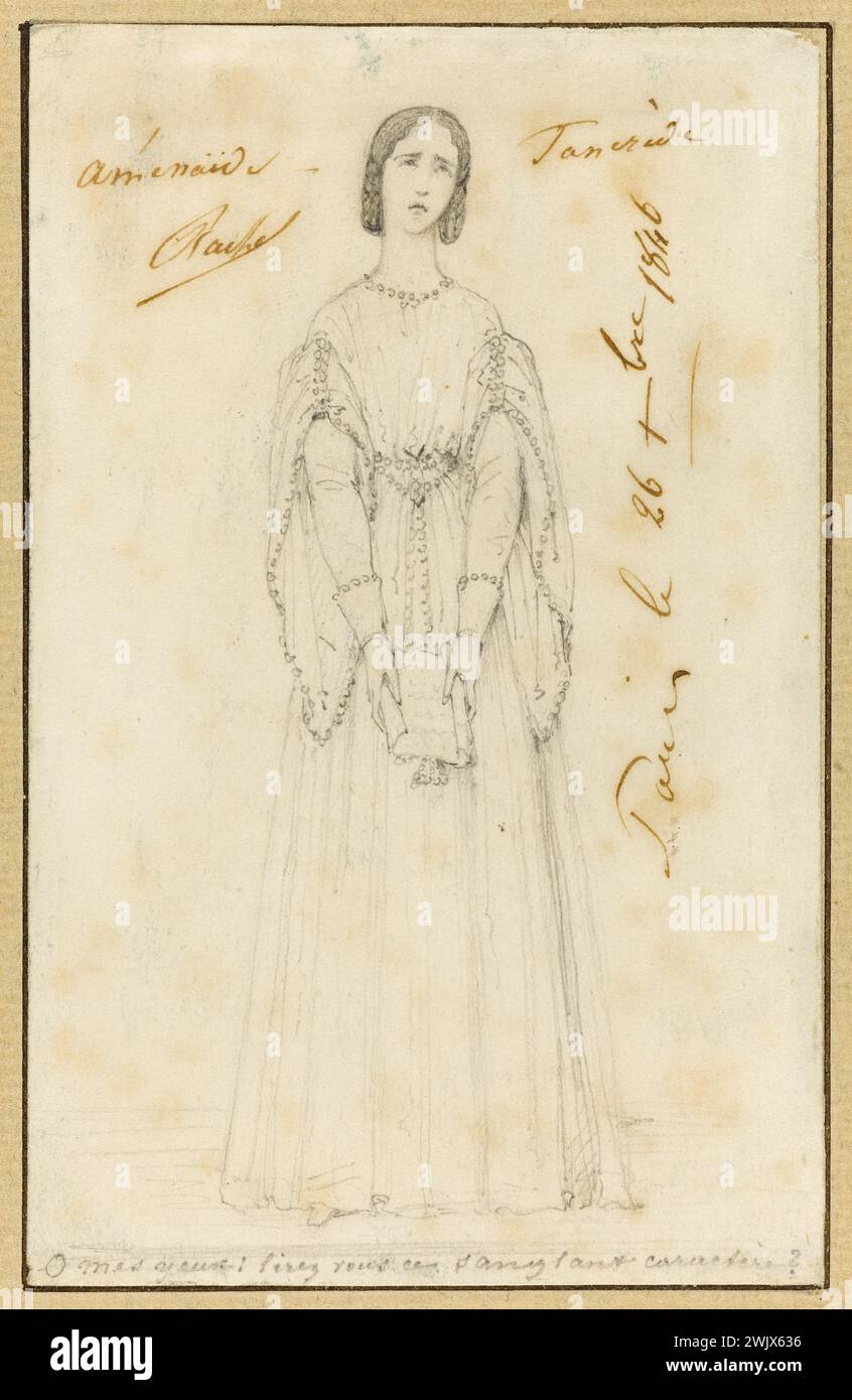 Élisabeth Rachel Félix (1821-1858). Planned costume project in ...