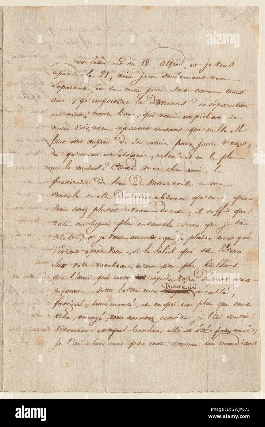 Hugo, Victor (n.1802-02-26-D.1885-05-22), letter from Victor Hugo to ...