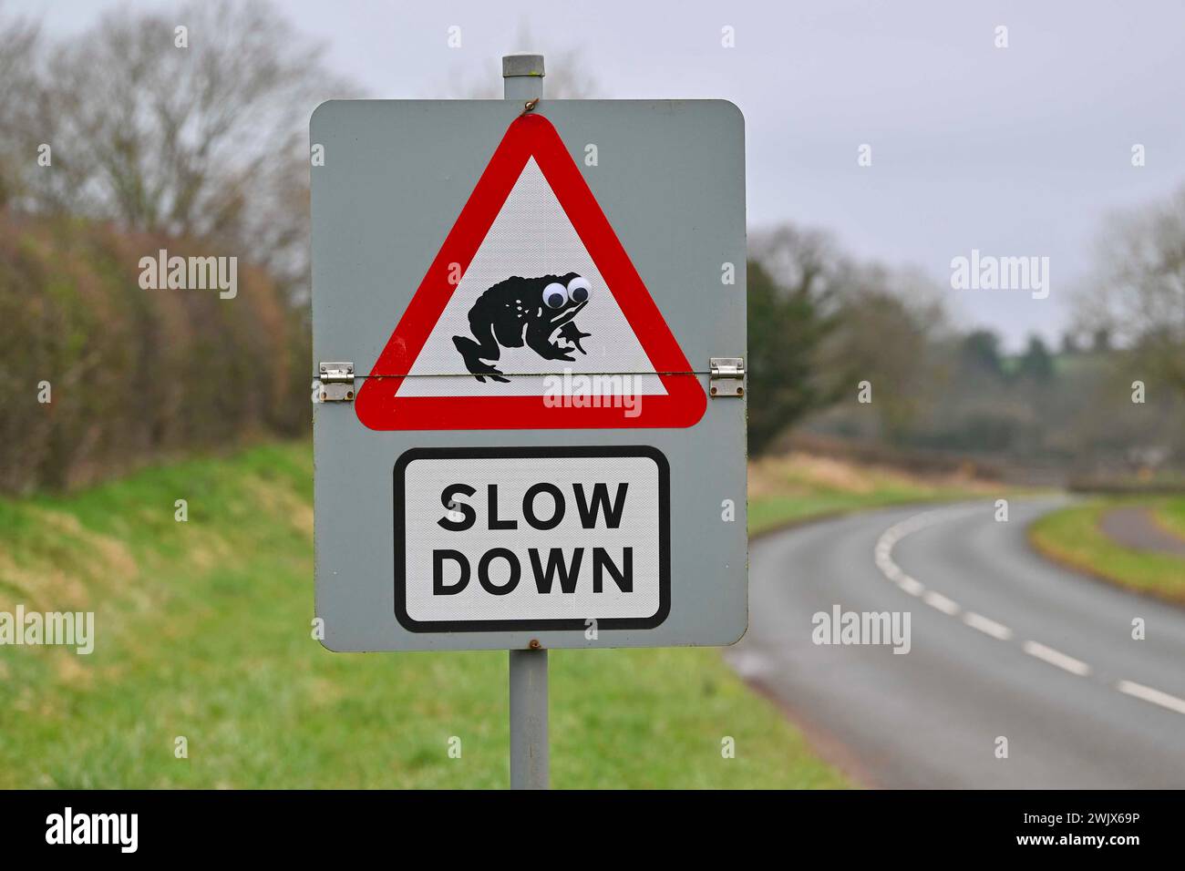 Chew Stoke, Somerset, UK. 17th February 2024. UK Weather. Slow Down ...