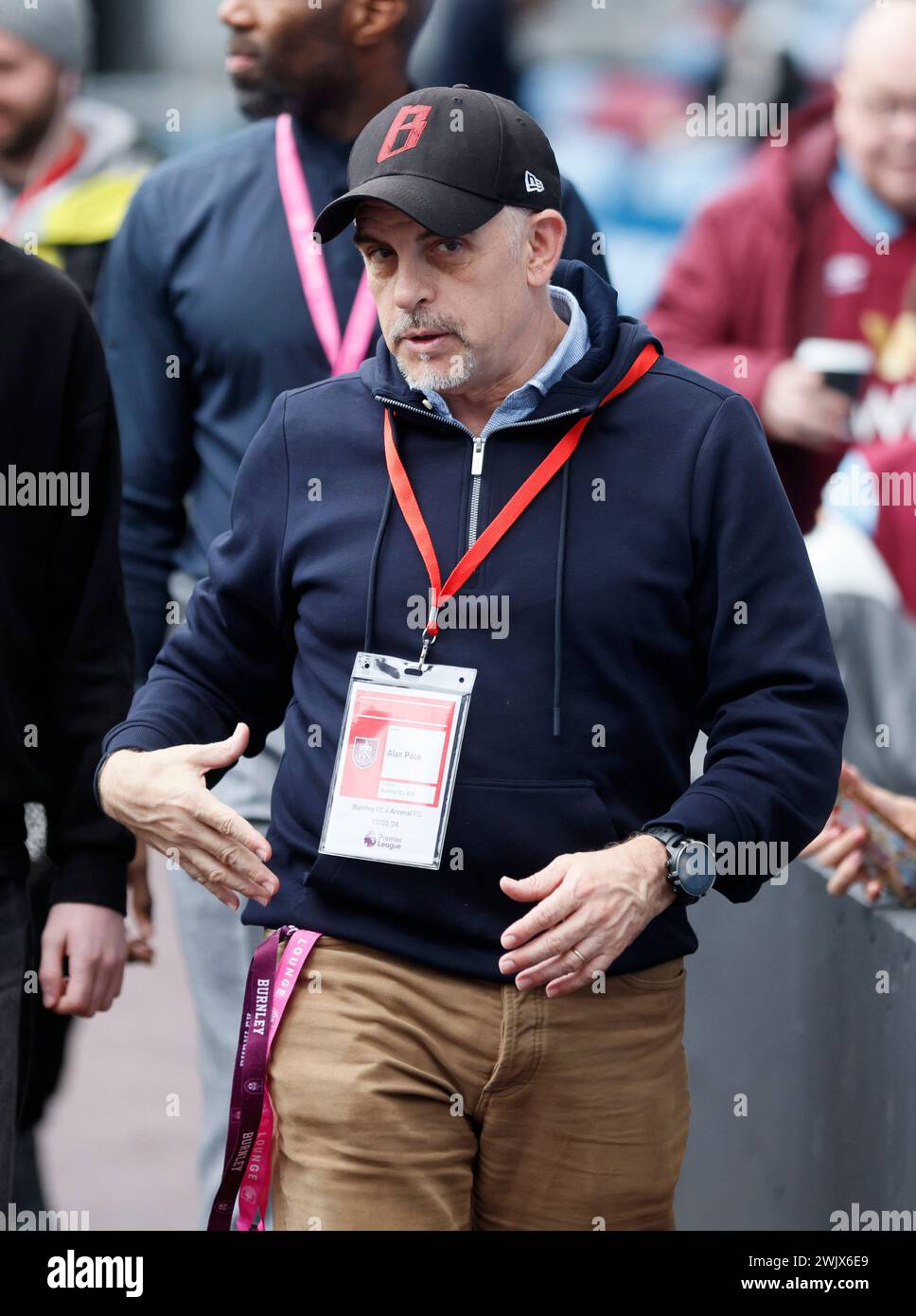 Burnley chairman Alan Pace before the Premier League match at Turf Moor ...