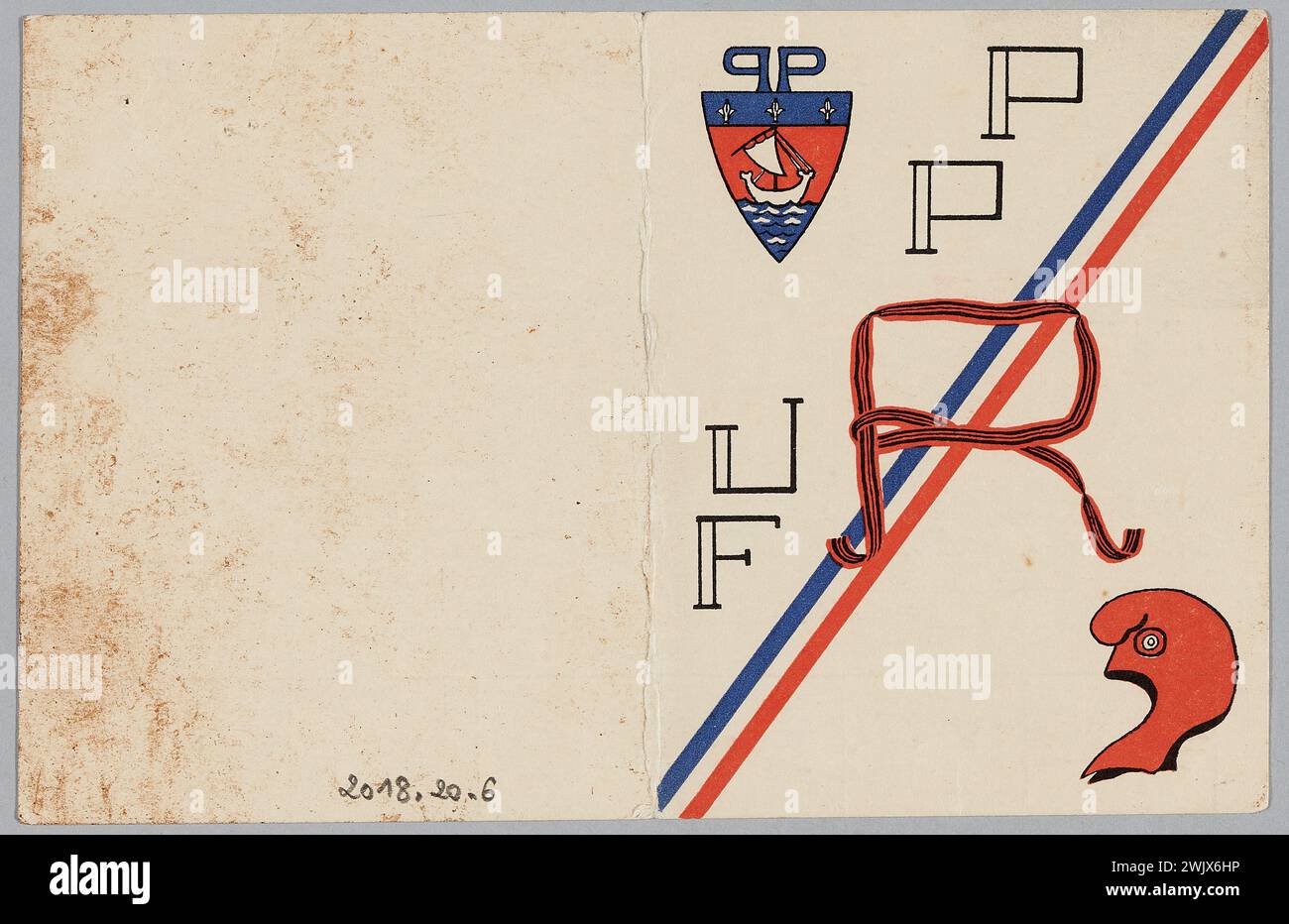 Single front of the resistance fighters of the Paris police prefecture ...