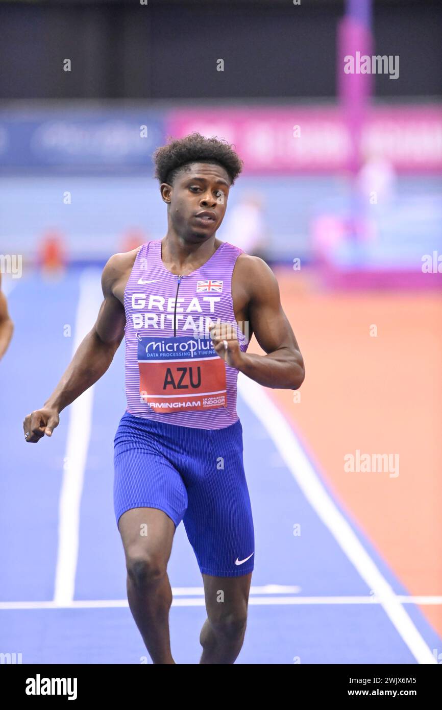 Birmingham England -17-2-2024 Jeremiah Azu Mens 60m Heats at the ...