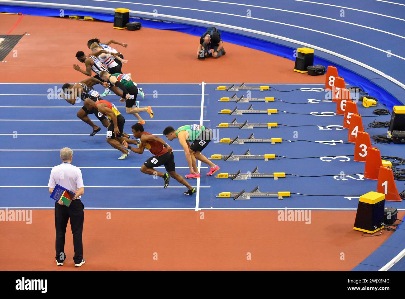 Birmingham England -17-2-2024 : Dwain Chambers Mens 60m Heats at the ...