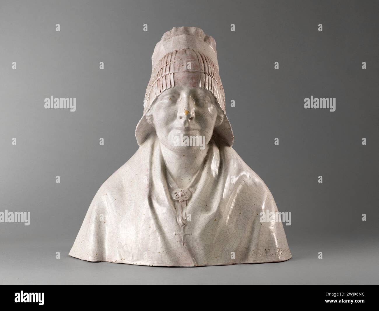 Louis-Henri Nicot (1878-1944). "Savoyard bust". White earthenware ...