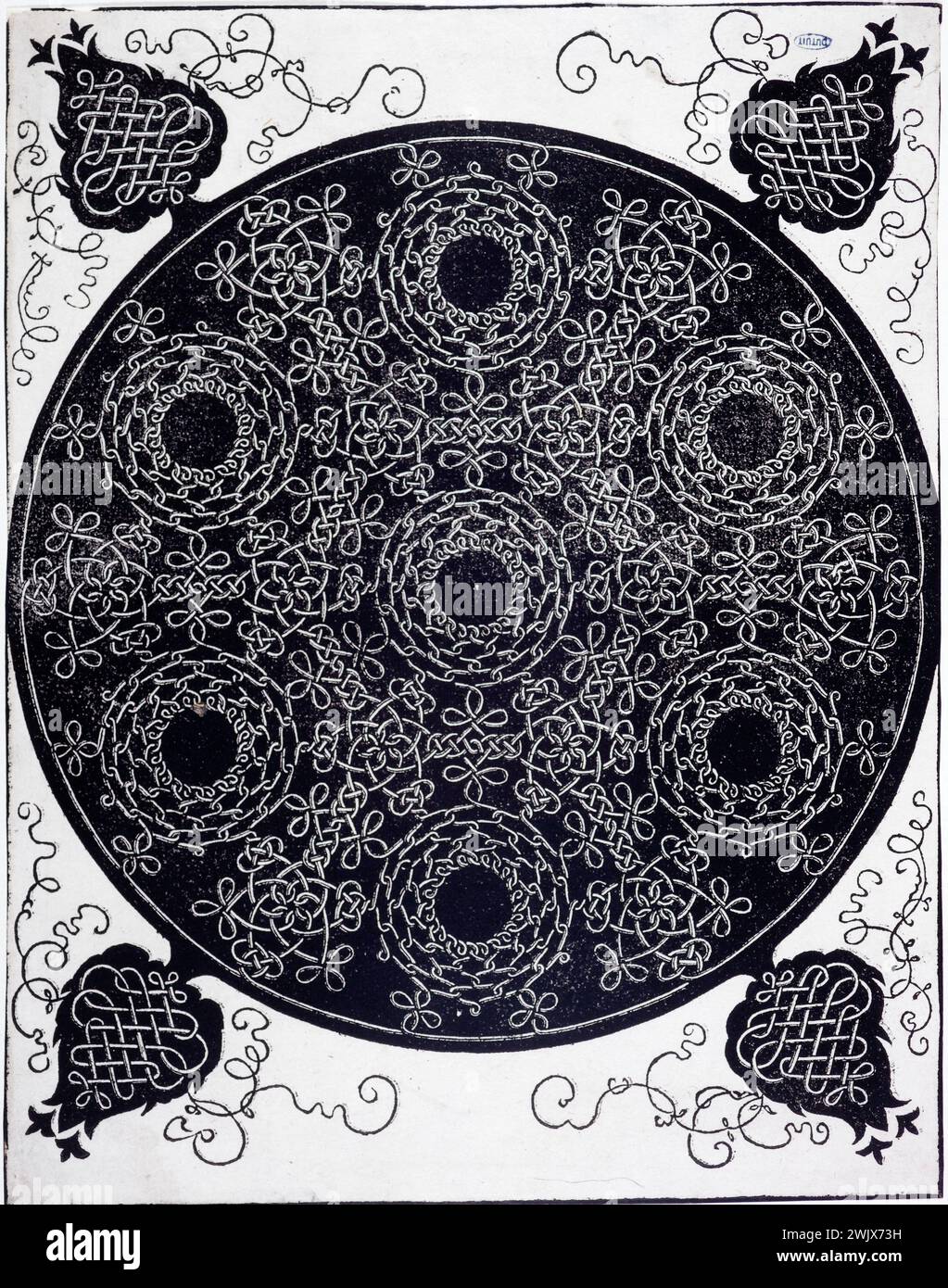 Albrecht Dürer (1471-1528). "Knots with seven crowns. Bartsch 143 ...
